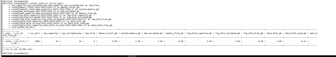创建资源池报 CPU resource not enough - OceanBase - 社区问答- OceanBase社区-分布式数据库