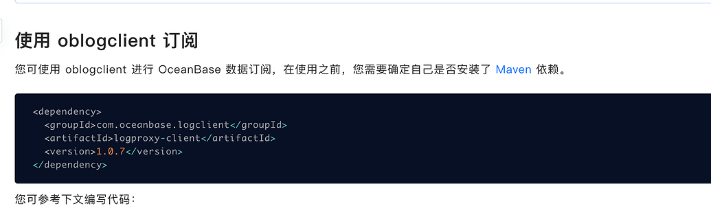 oblogclient 配置 - OceanBase - 社区问答- OceanBase社区-分布式数据库