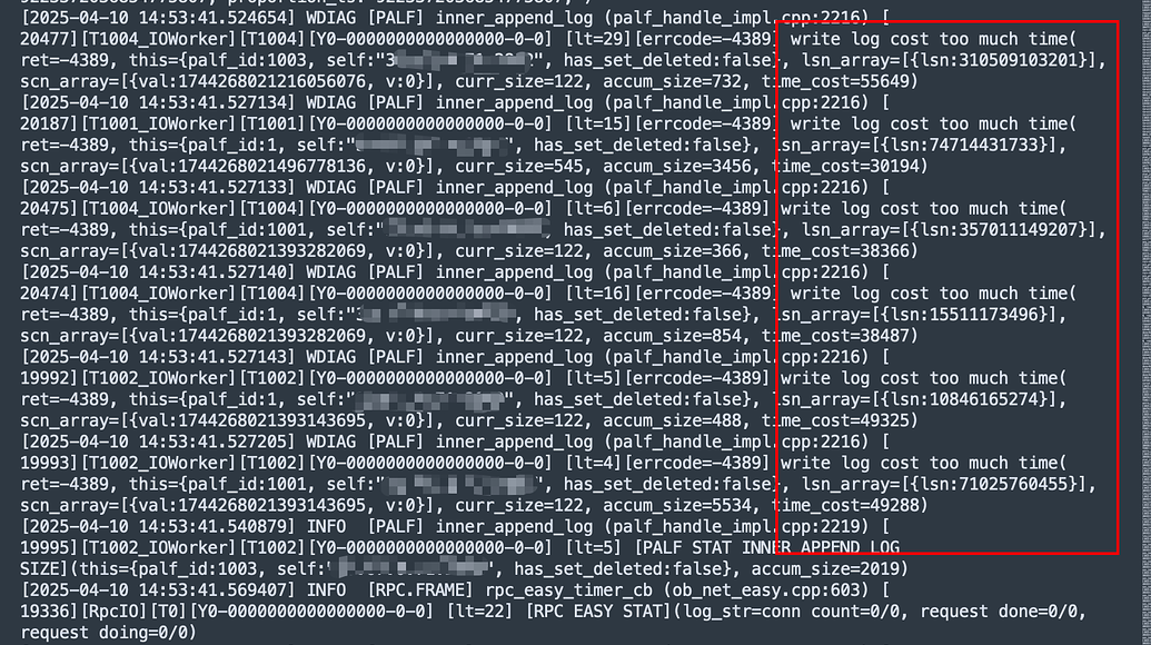 OBServer 非预期的内部错误 日志级别：ERROR，关键字=Unexpected internal error happen，错误码 ...