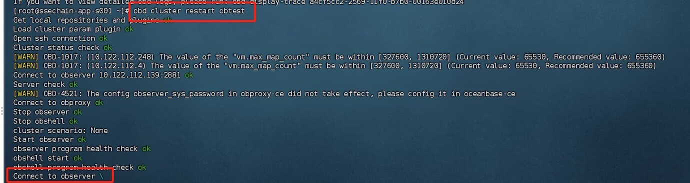 重启ob集群服务卡死 obd cluster restart - OceanBase 技术问题 - 社区问答- OceanBase社区-分布式数据库