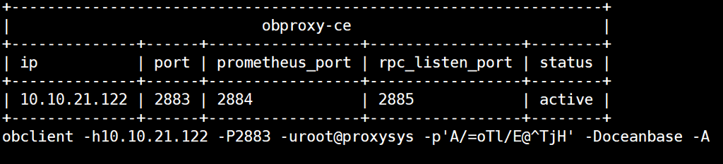 通过obclient连接obproxy报错 - OceanBase 技术问题 - 社区问答- OceanBase社区-分布式数据库
